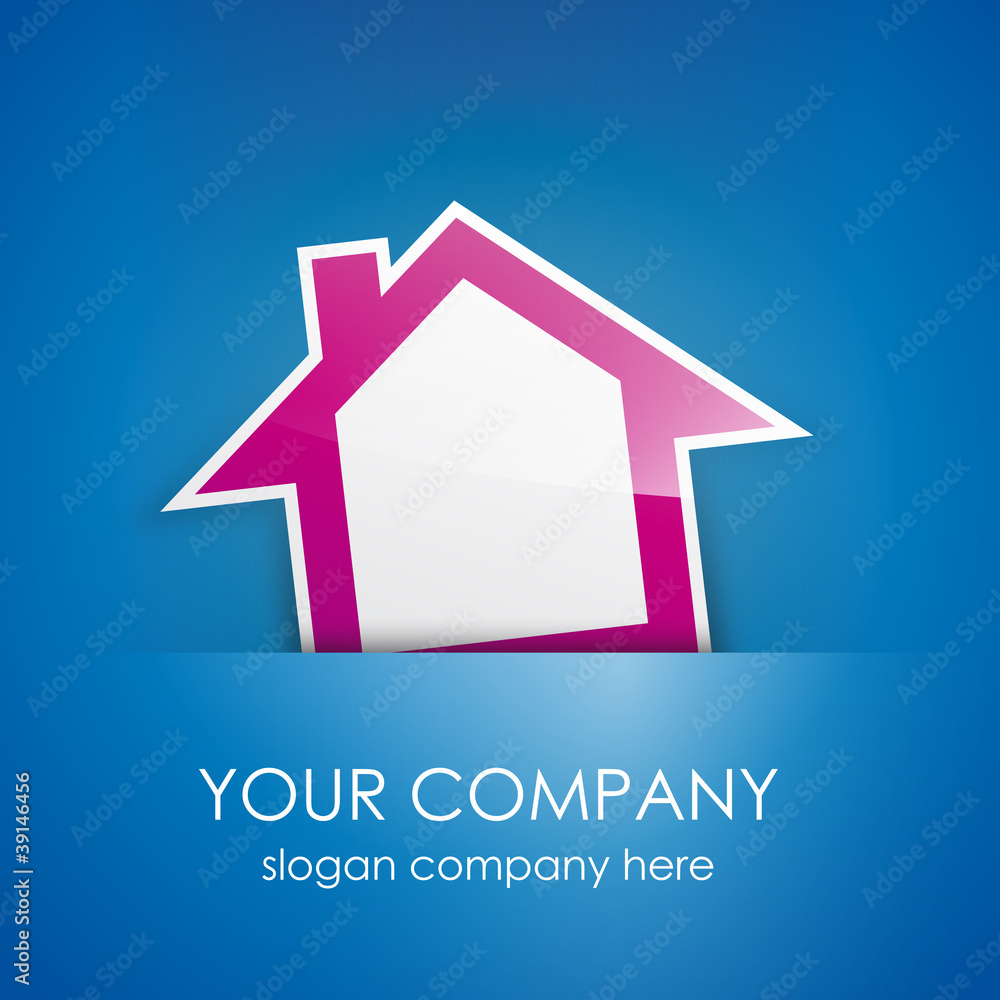 Logo purple house # Vector Stock Vector | Adobe Stock