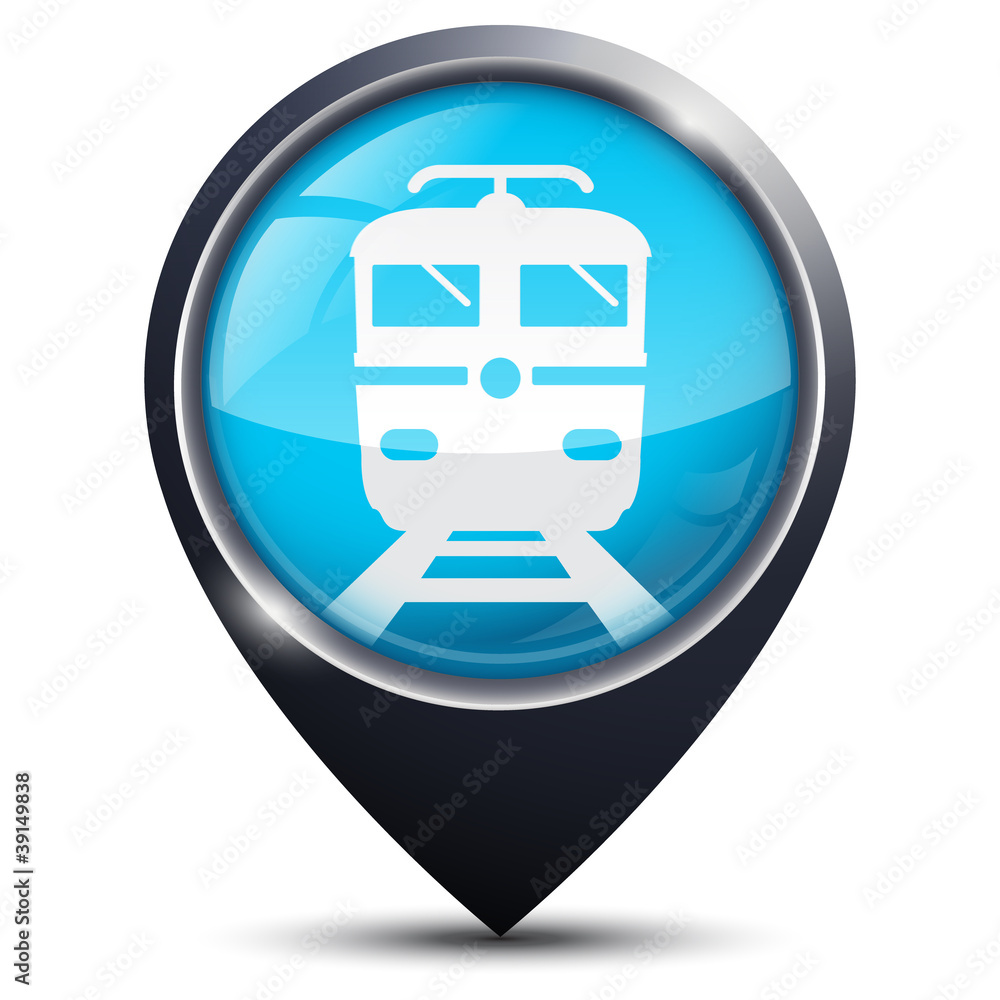 Symbole glossy vectoriel train gare réseau ferroviare Stock Vector ...