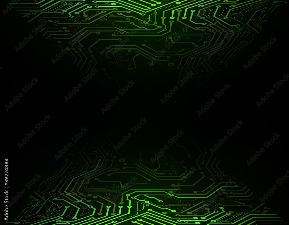 Green Abstract background of digital technologies Stock Vector | Adobe ...