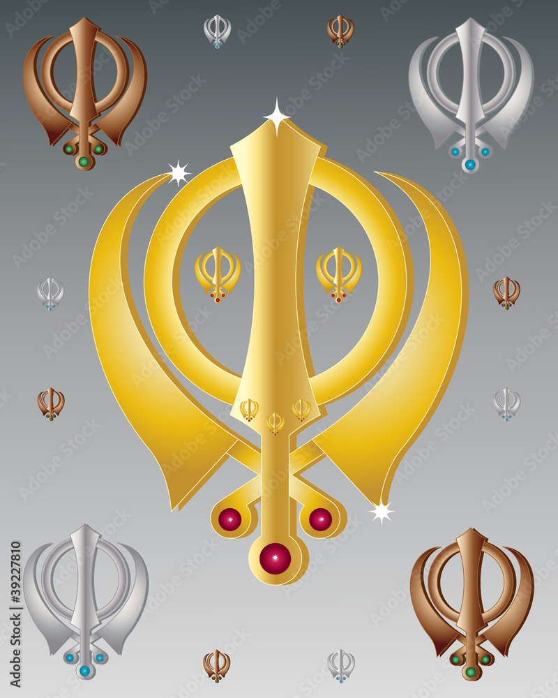 sikh symbol Stock Vector | Adobe Stock