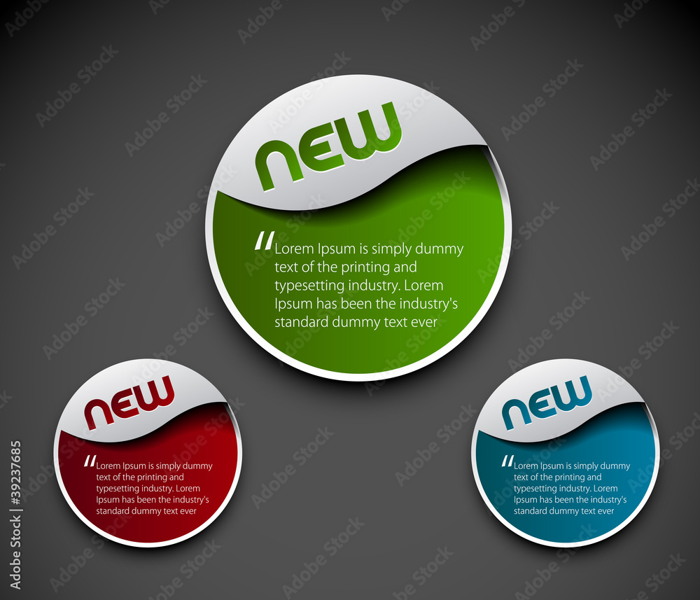 advertisement labels stickers Stock Vector | Adobe Stock