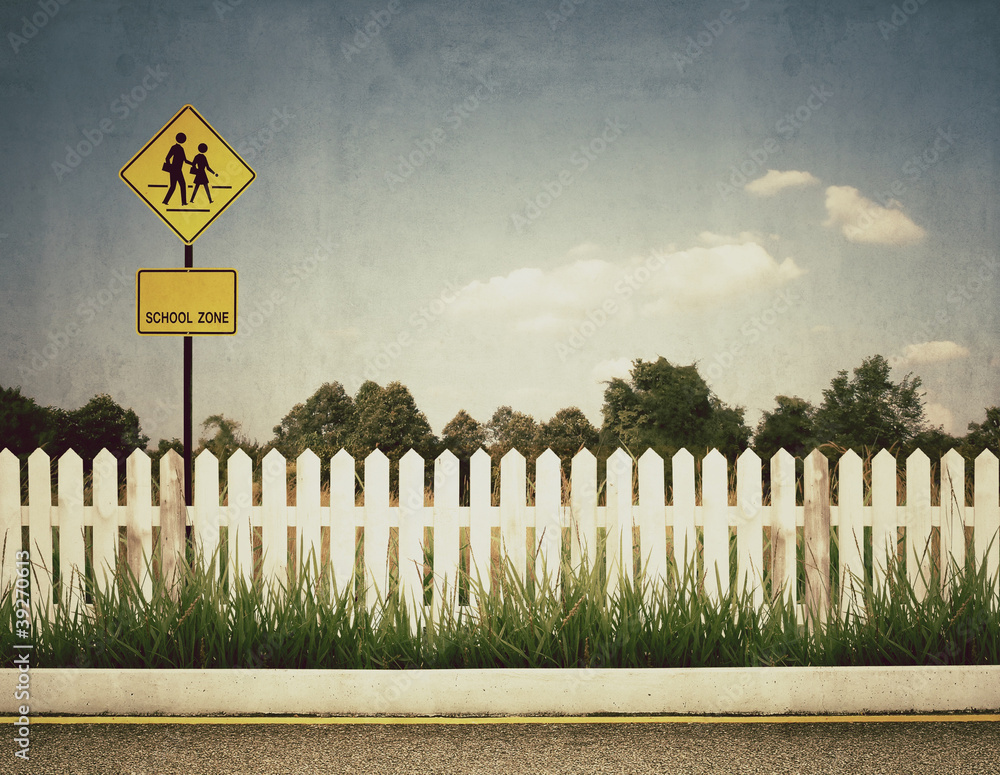 school sign Stock Photo | Adobe Stock