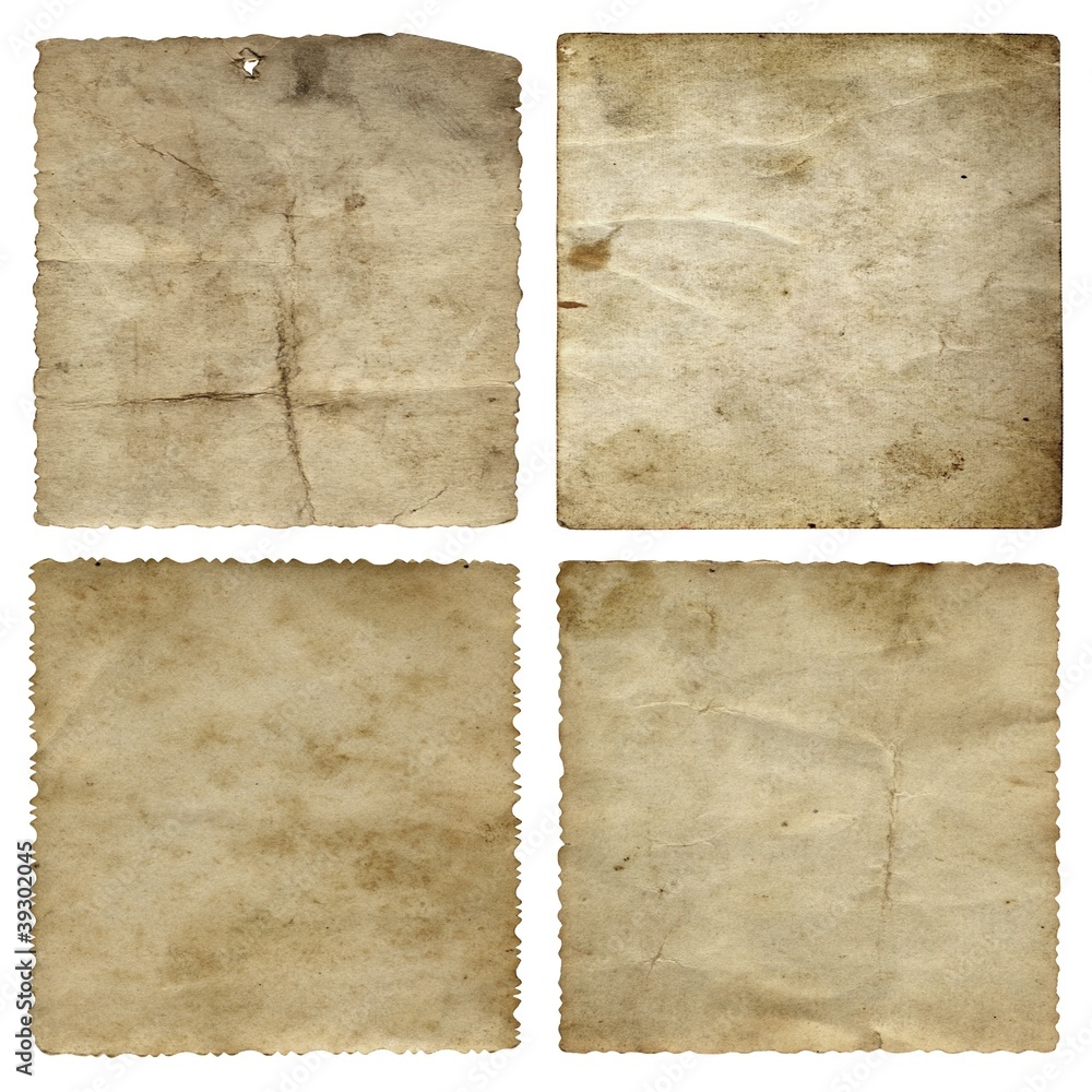 High resolution old paper set isolated Stock Illustration | Adobe Stock