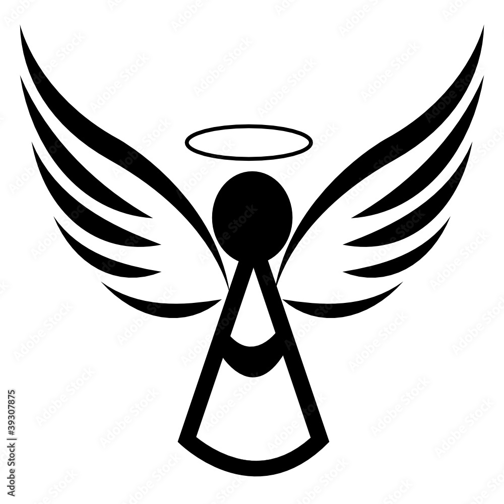 Angel icon logo Stock Vector | Adobe Stock