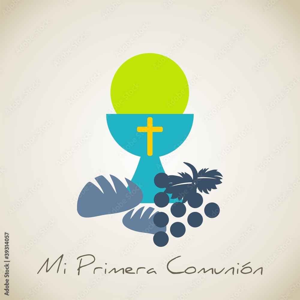 MI PRIMERA COMUNION Stock Vector | Adobe Stock