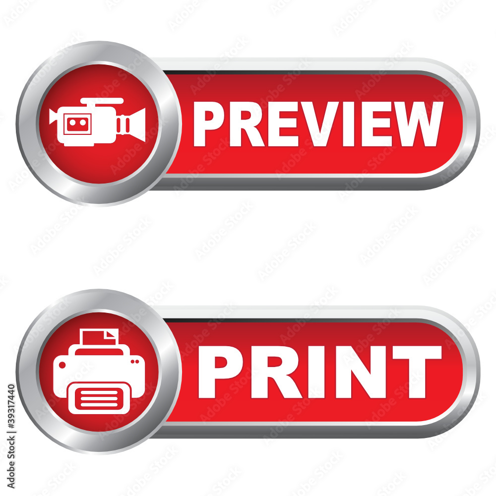 PREVIEW PRINT ICON Stock Vector | Adobe Stock