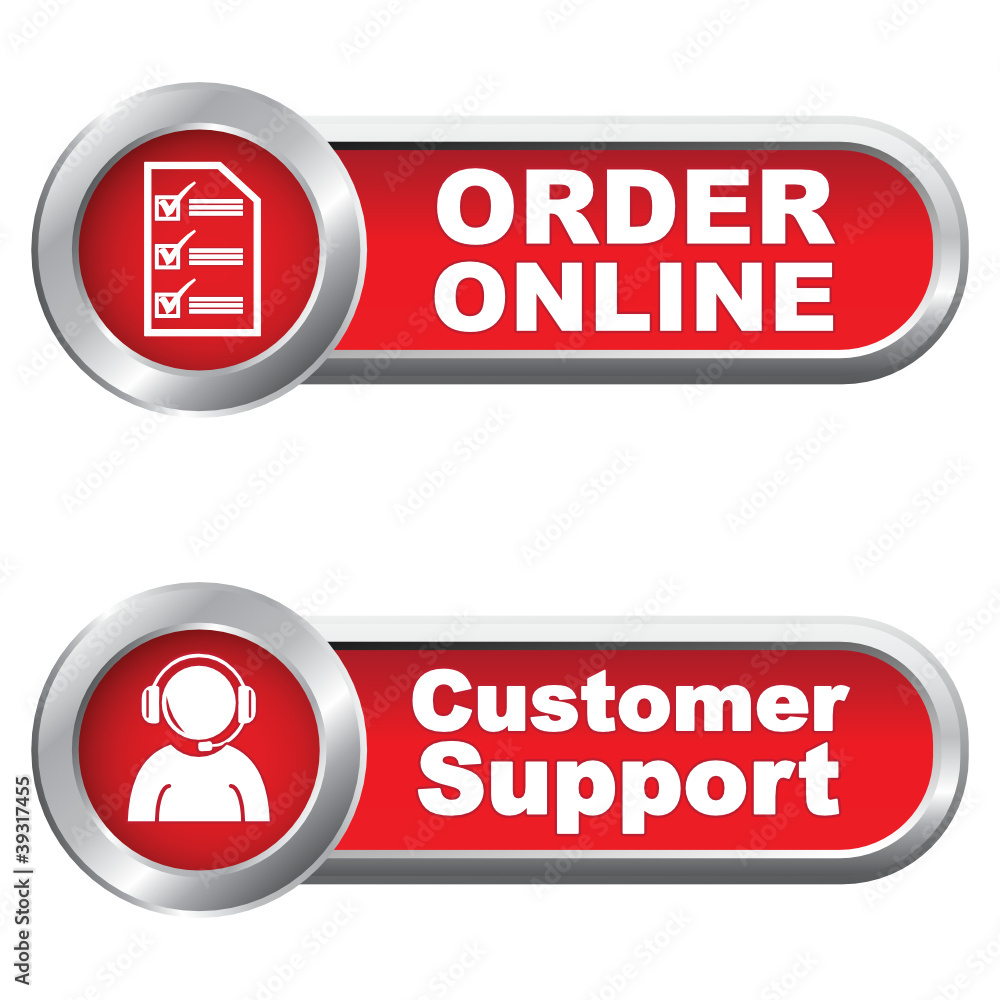 ORDER ONLINE CUSTONER SUPPORT ICON Stock Vector | Adobe Stock