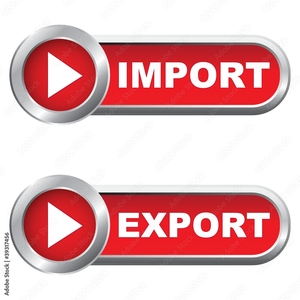 IMPORT EXPORT ICON Stock Vector | Adobe Stock