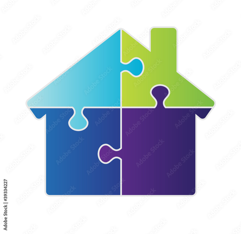House Puzzle Stock Vector | Adobe Stock
