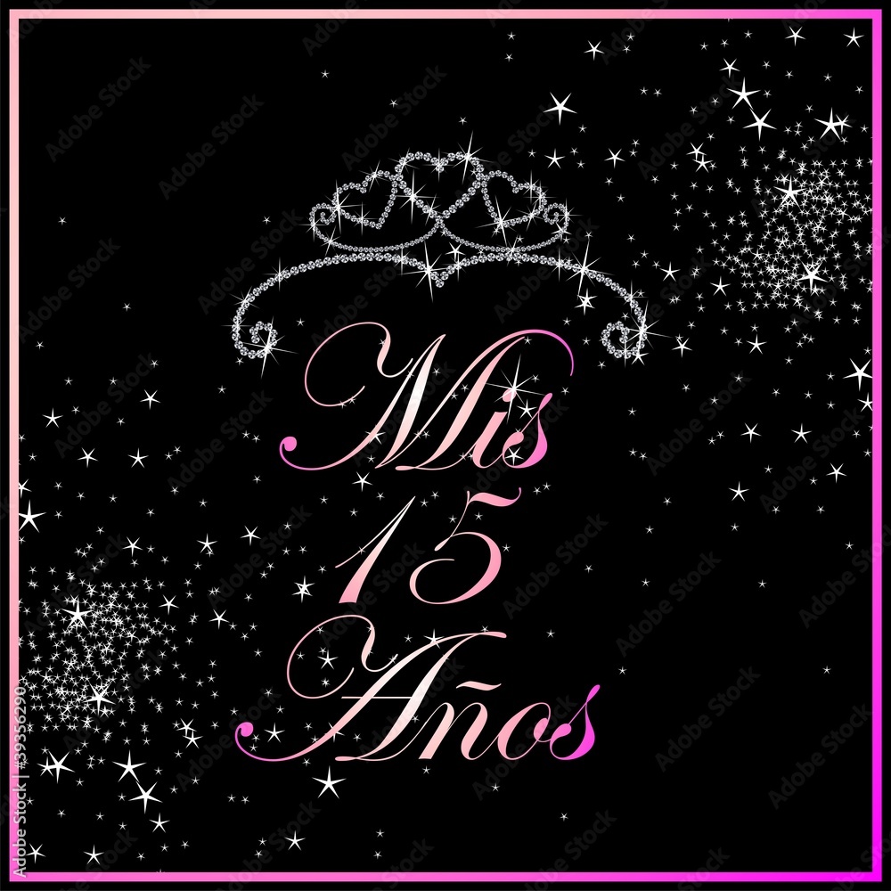 MIS 15 AÑOS Stock Vector | Adobe Stock