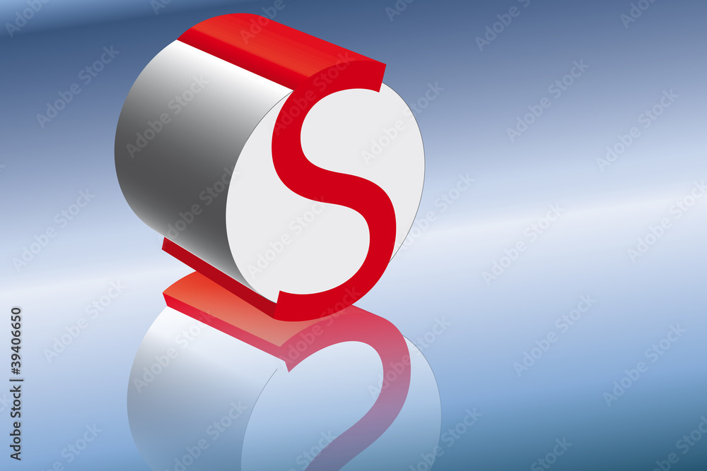 Logo S breit rot Stock Vector | Adobe Stock