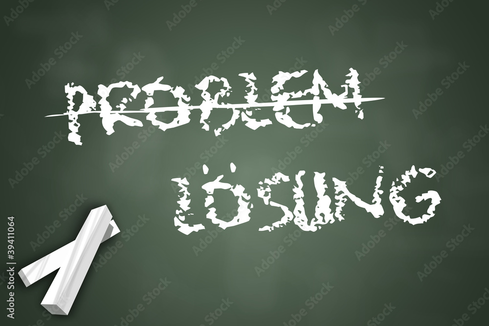 Schreibtafel "Problem / Lösung" Stock-Illustration | Adobe Stock