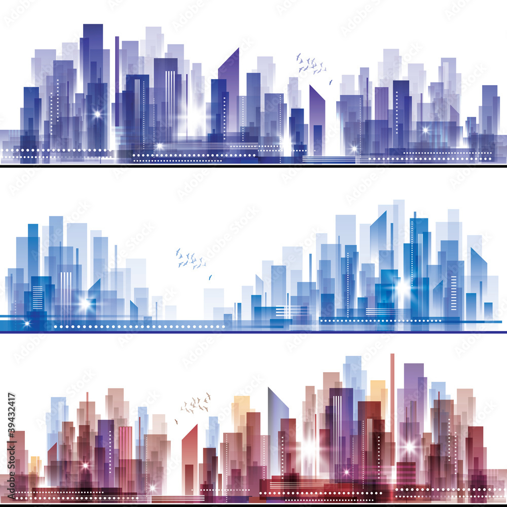 City Skylines Stock Vector | Adobe Stock