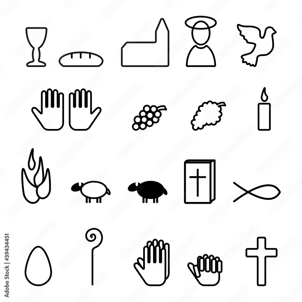 Christliche Symbole Stock Vector | Adobe Stock