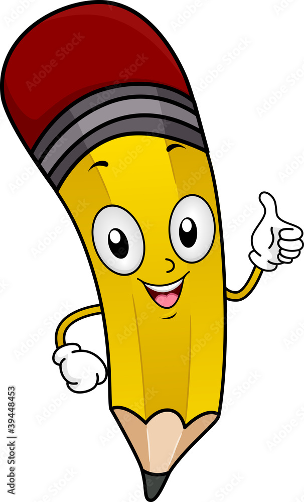 Pencil Mascot Stock Vector | Adobe Stock