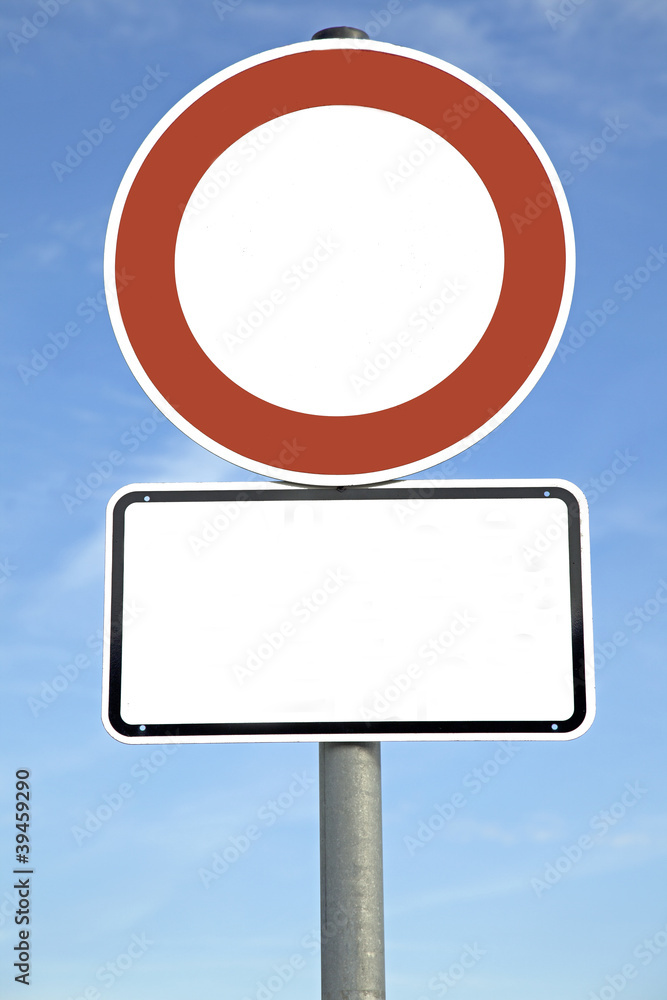 Schild Einfahrt verboten Stock Photo | Adobe Stock