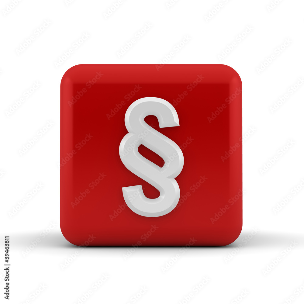 Paragraph Symbol On Red Cube Stock Illustration | Adobe Stock