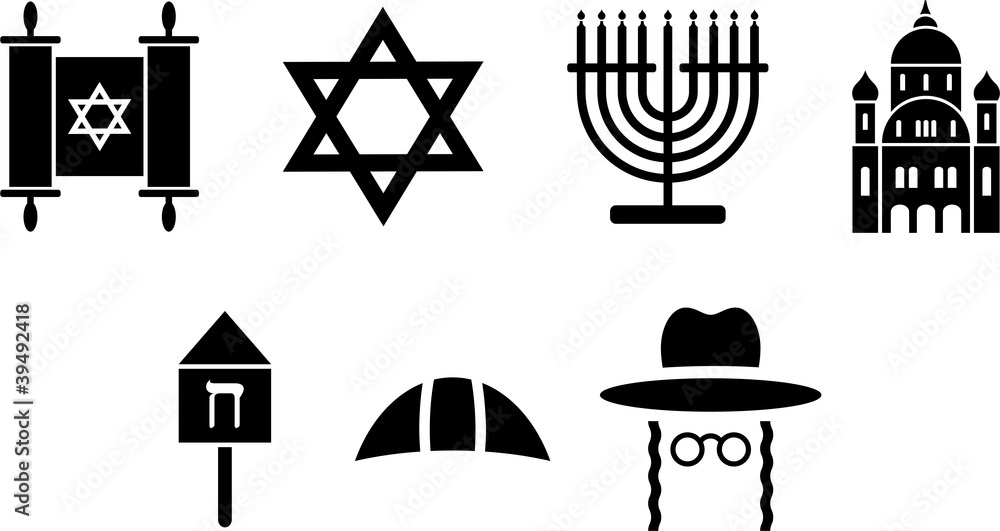 Jewish icons Stock Vector | Adobe Stock