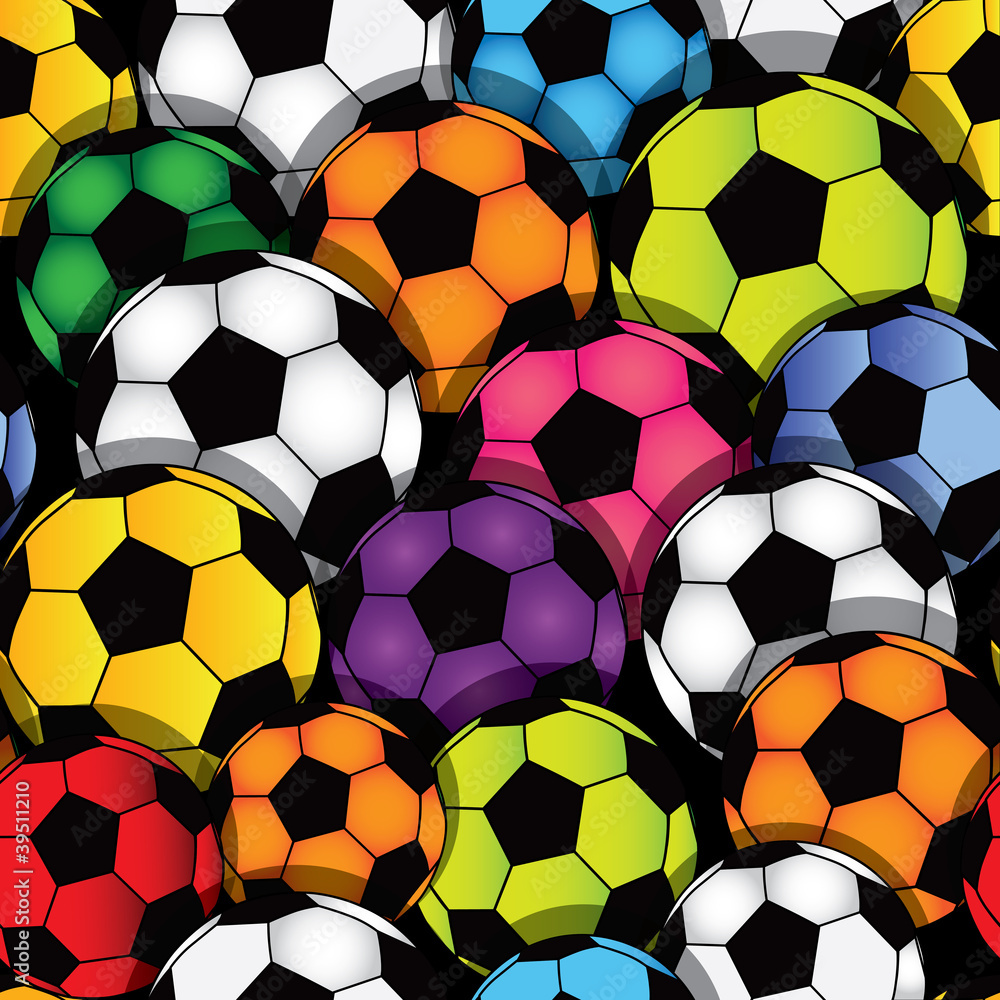 Soccer seamless texture Stock Vector | Adobe Stock