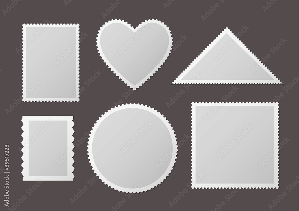 Différentes formes de timbres Stock Vector | Adobe Stock