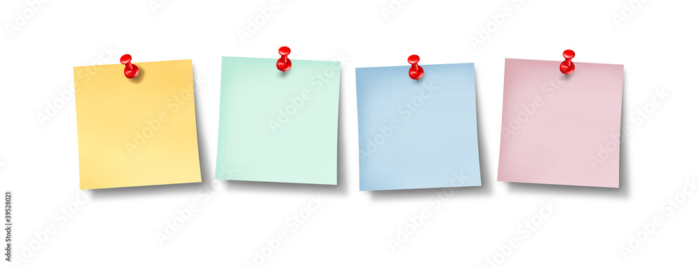 Blank Office Sticky Notes Design Stock Illustration | Adobe Stock