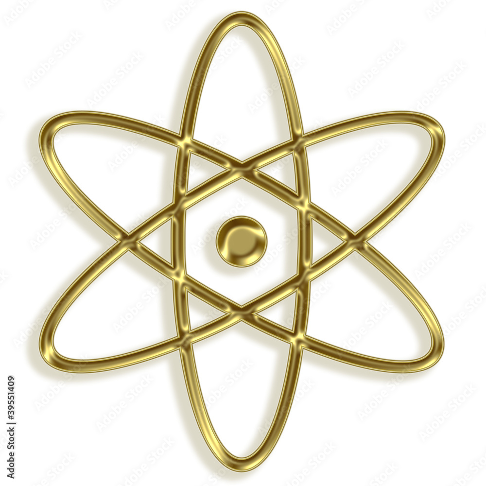 Ícone dourado - átomo Stock Illustration | Adobe Stock