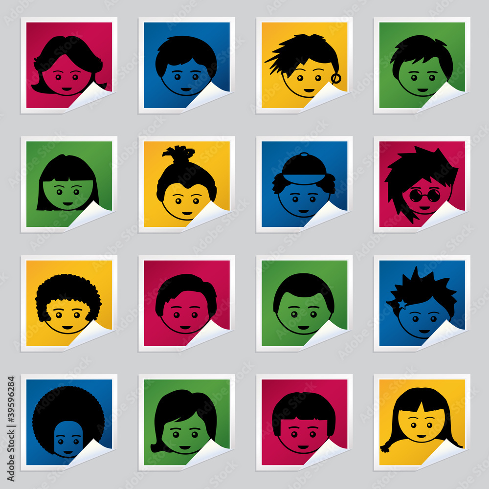 kids labels Stock Vector | Adobe Stock