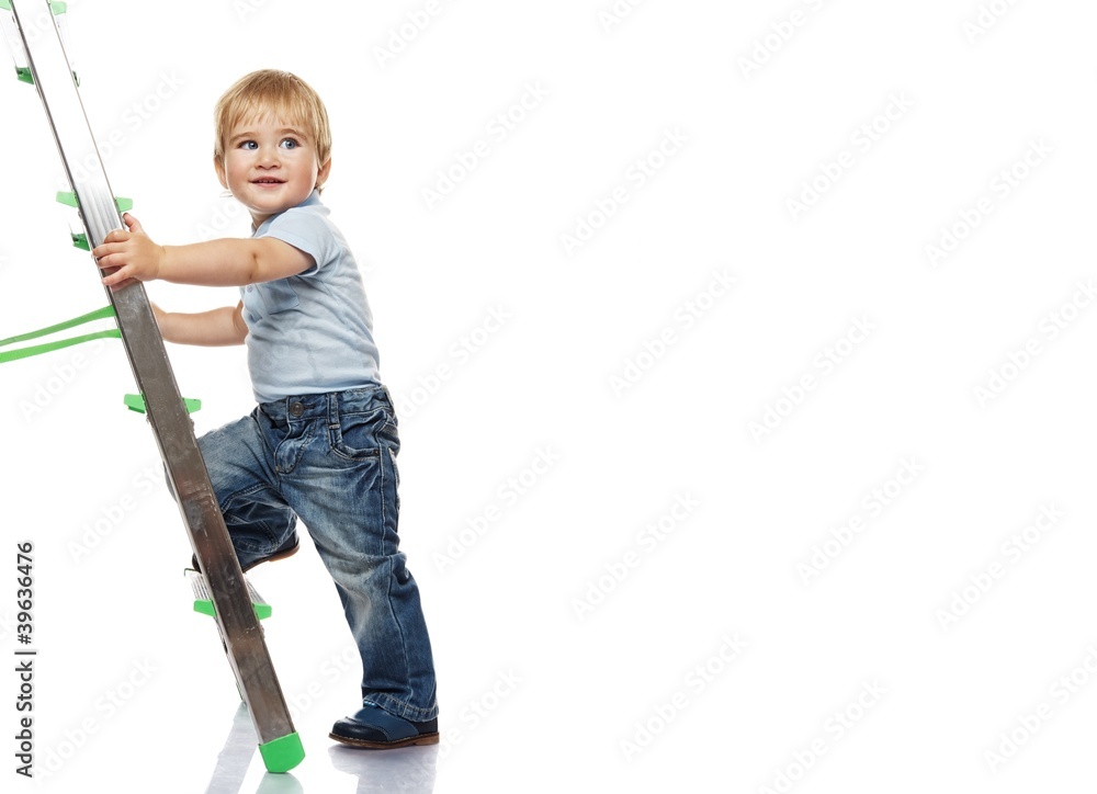 Kid Climbing Ladder