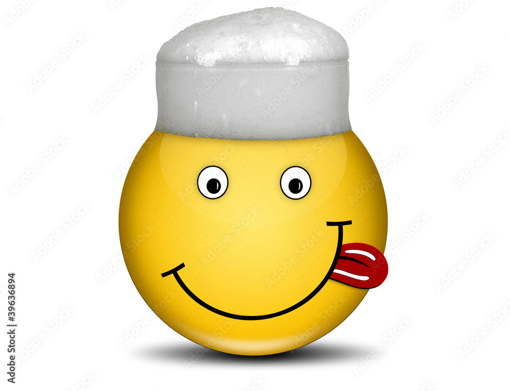 Smiley *** glas of beer Stock-Illustration | Adobe Stock