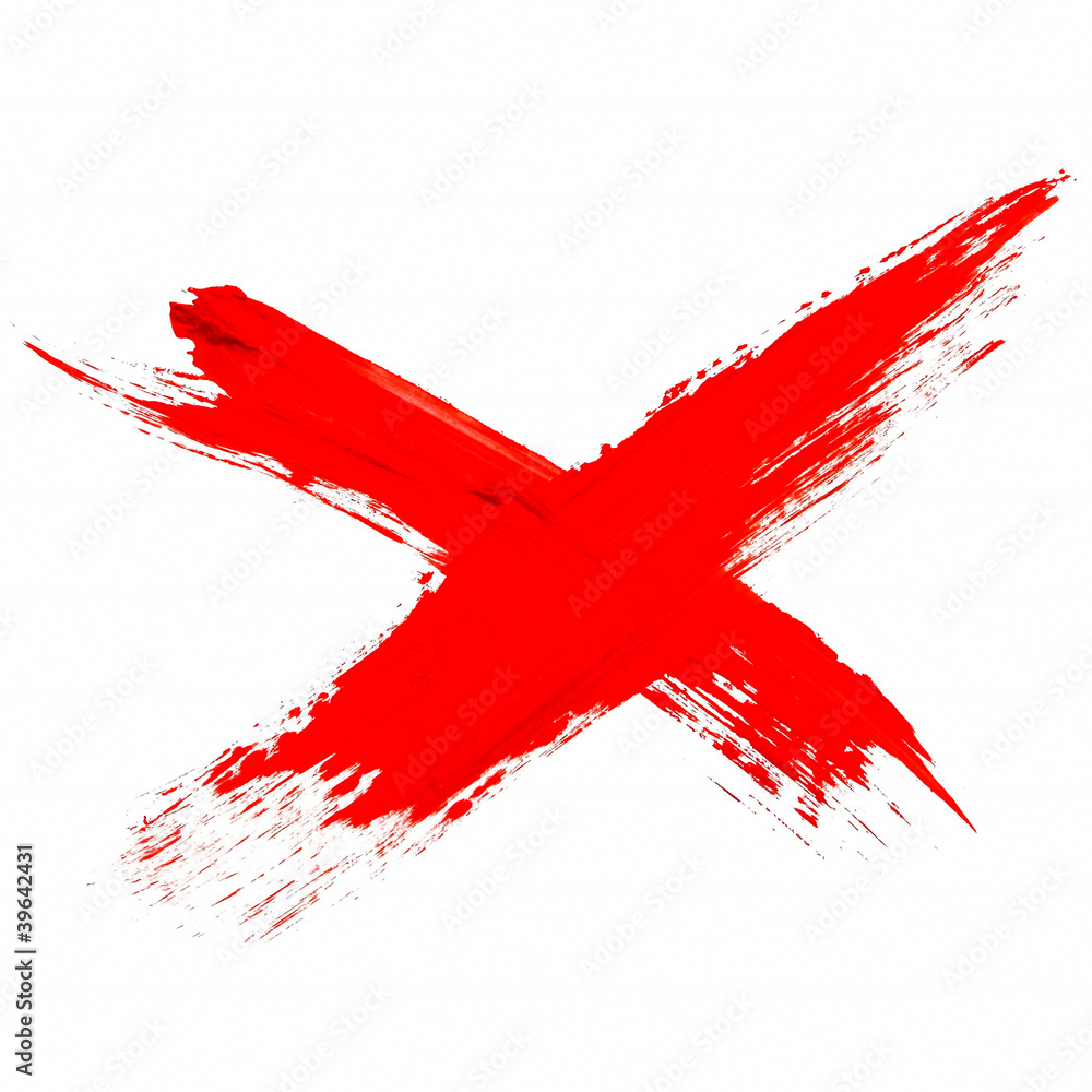 paint cross mark ink brush stroke dye red brush texture watercol Stock ...