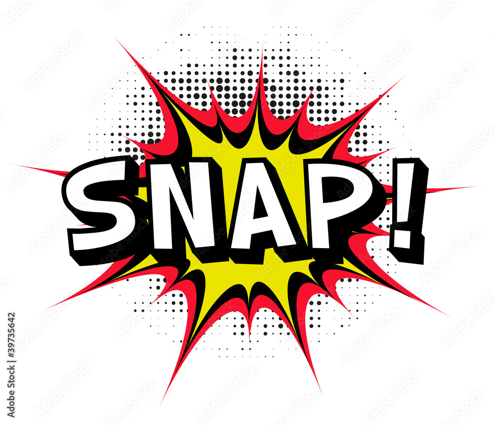 Snap. Comic book explosion.Vector illustration. Stock Vector | Adobe Stock