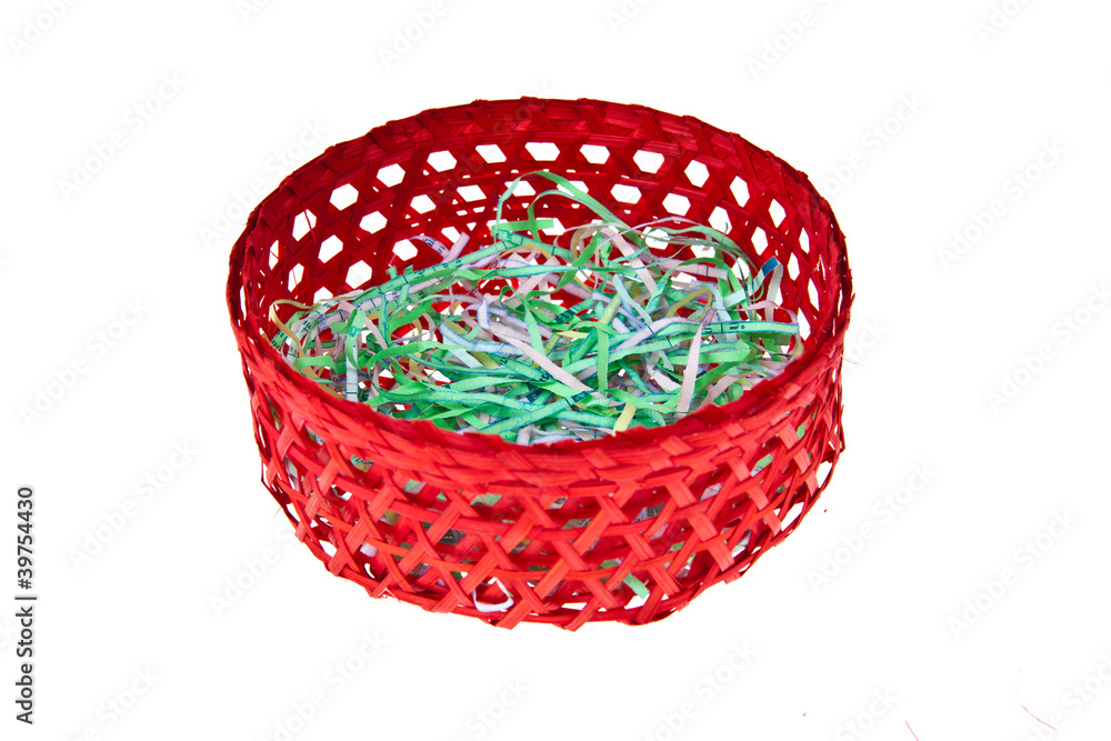 Red basket Stock Photo | Adobe Stock