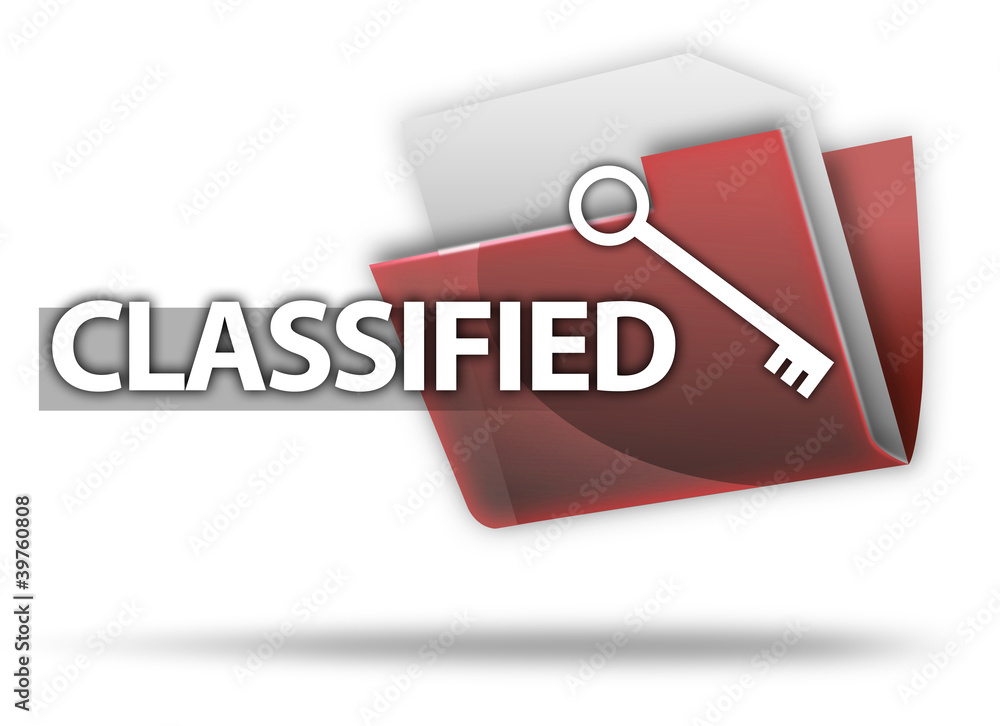 3D Style Folder Icon "Classified" Stock Illustration | Adobe Stock