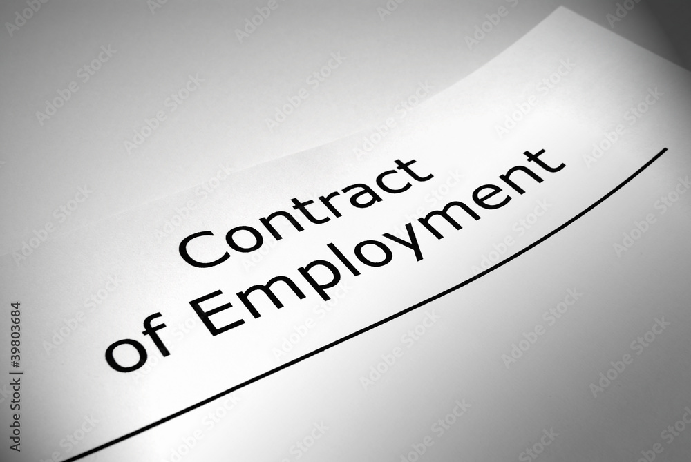 Contract of employment Stock Photo | Adobe Stock