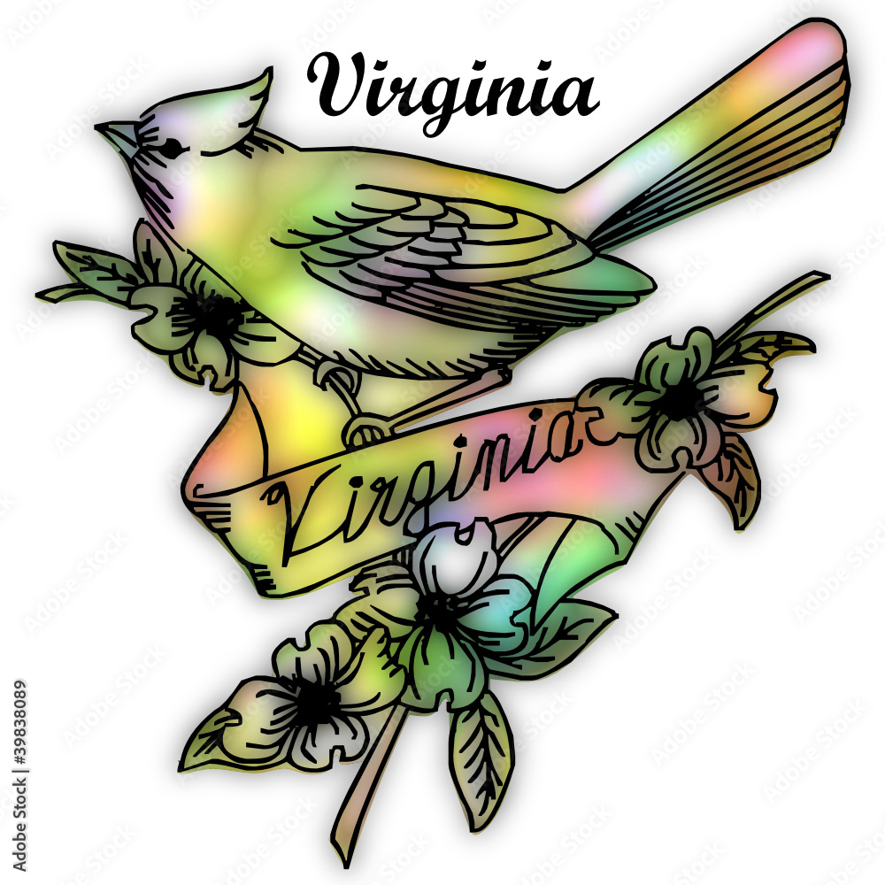 virginia state bird Stock Vector | Adobe Stock