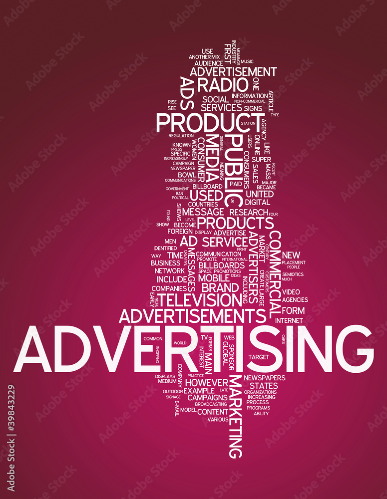 Word Cloud "Advertising" Stock Illustration | Adobe Stock