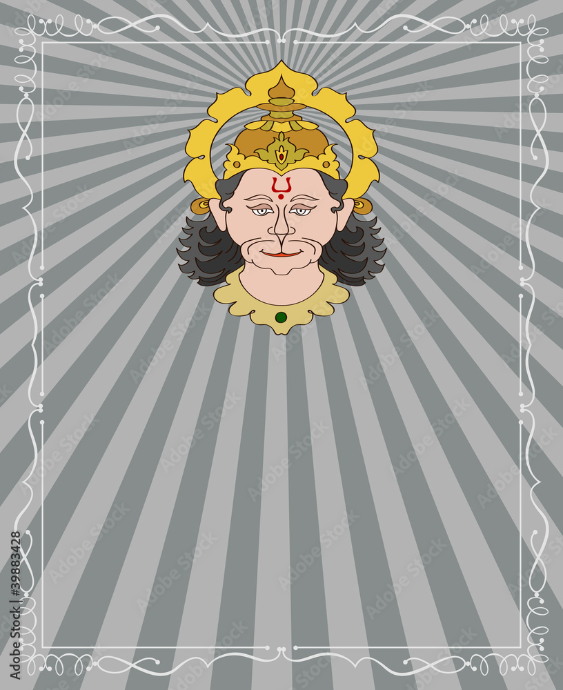 Hanuman the hindu ape (Monkey) god Stock Vector | Adobe Stock