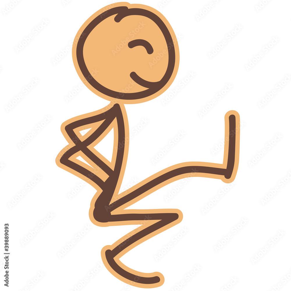 kasatschok_dance_stick_figure_2c Stock Illustration | Adobe Stock