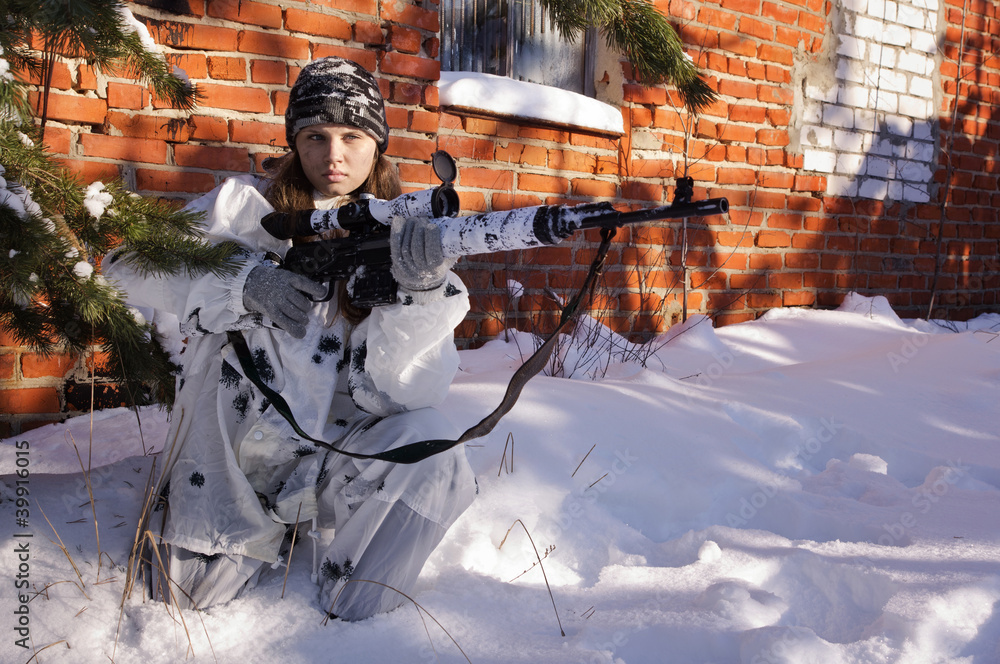 Sniper girl Stock Photo | Adobe Stock