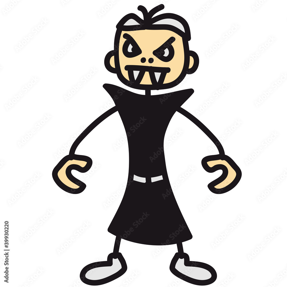 vampire_stick_figure_3c Stock Illustration | Adobe Stock
