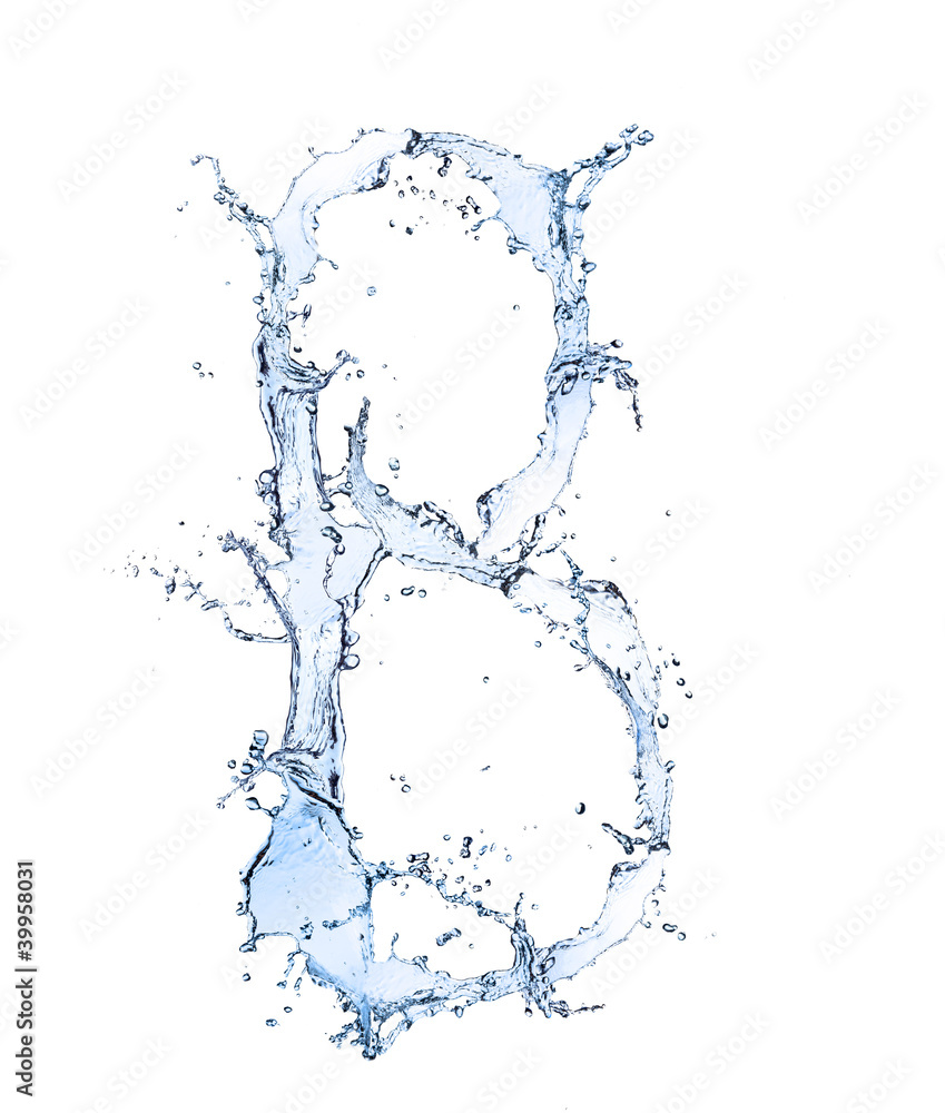 Water alphabet letter "B" isolated on white background Stock Photo ...
