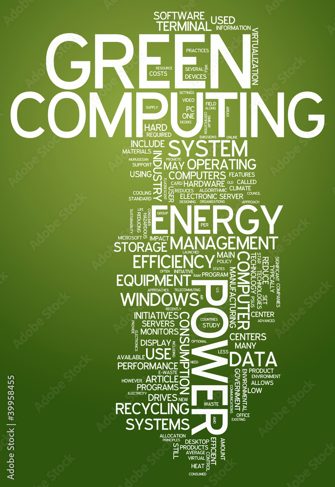 Word Cloud "Green Computing" Stock Illustration | Adobe Stock