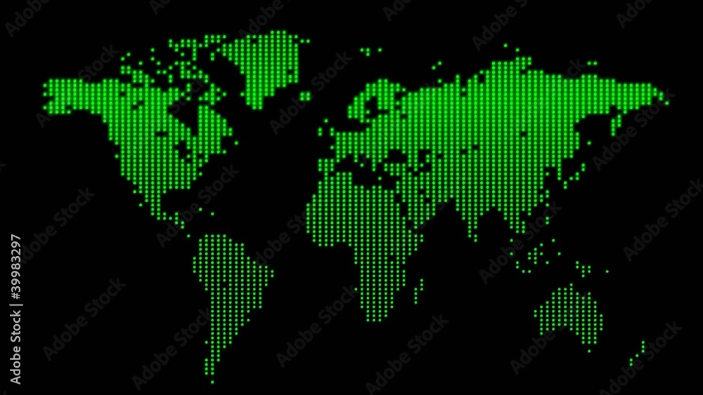 Earth map green animated (loop) Stock Video | Adobe Stock