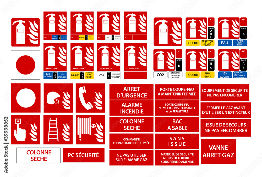 Pictogrammes d'incendie Stock Vector | Adobe Stock