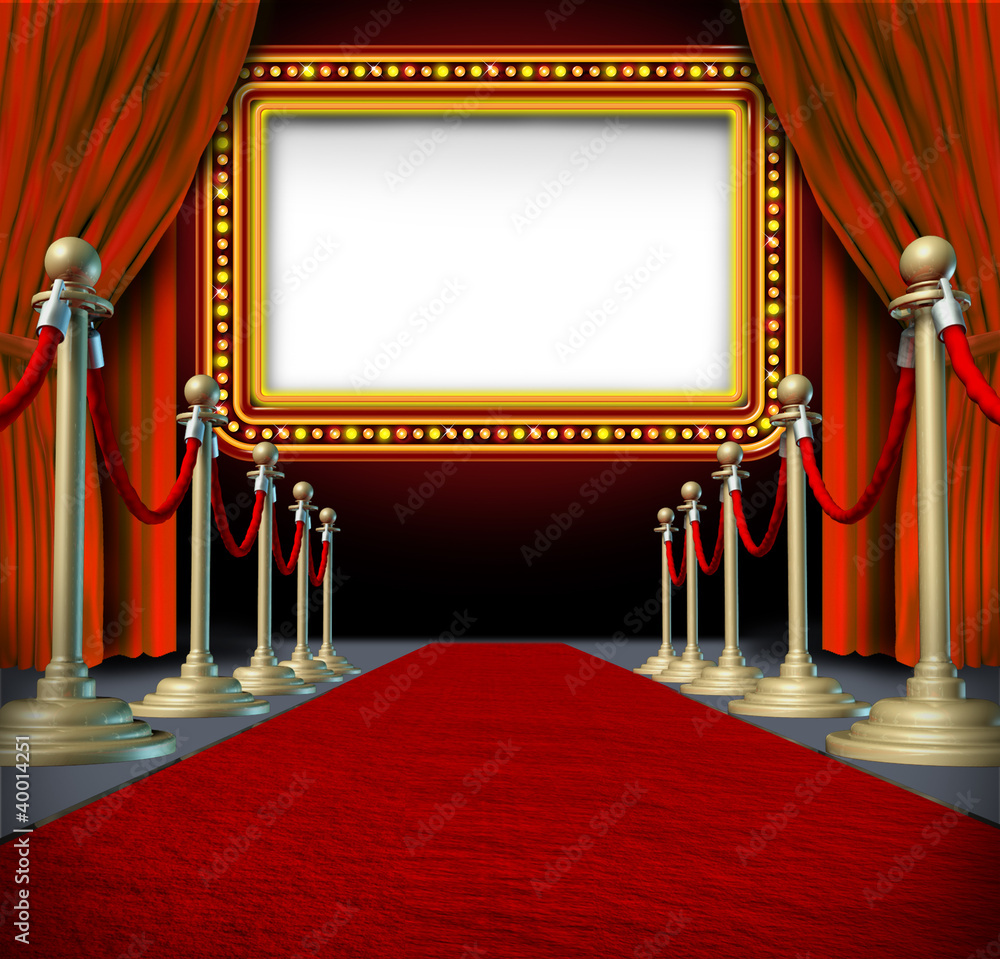 Movie Marquee Sign Stock Illustration | Adobe Stock