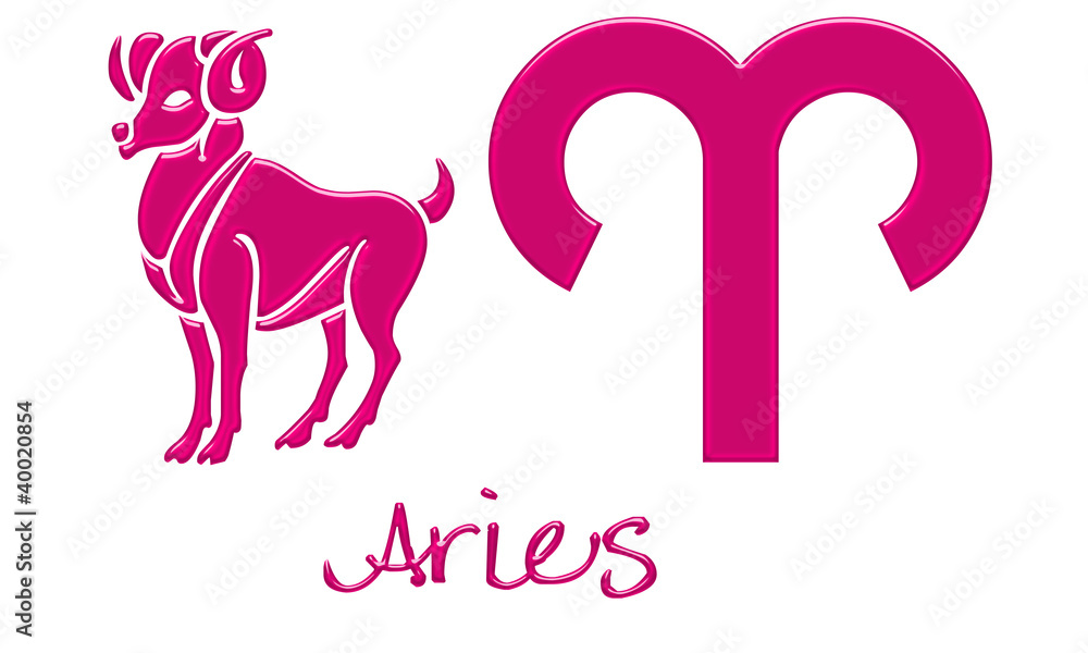Aries Symbol Pink