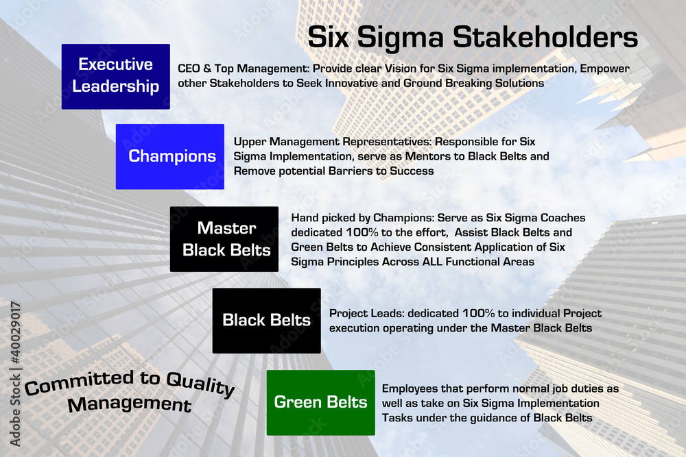 Six Sigma Stakeholders Diagram Stock Illustration | Adobe Stock