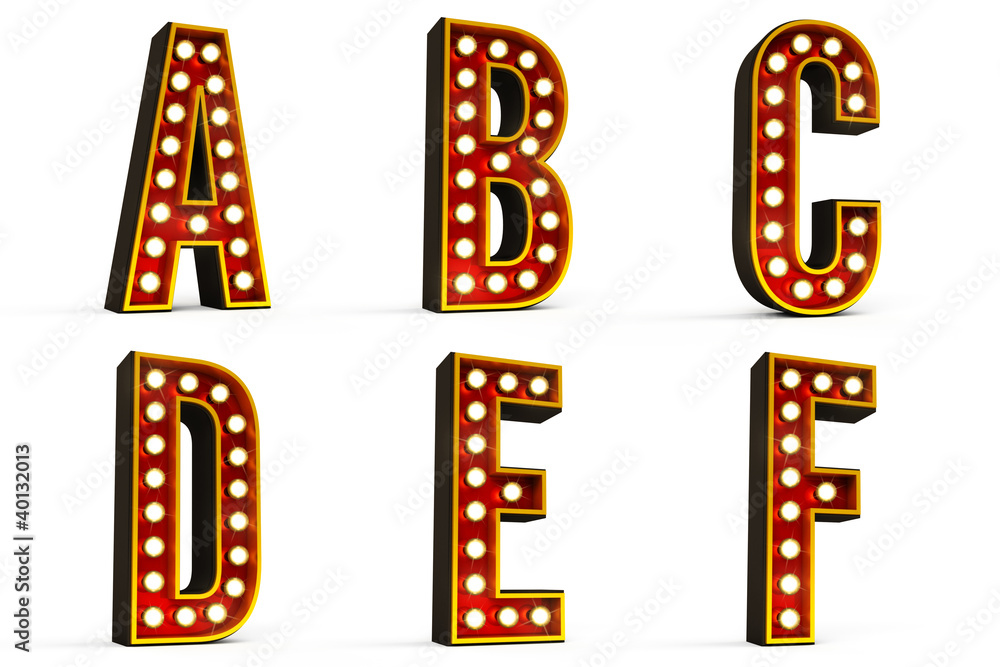 Alphabet Set - Part 1 - clipping path included for each letter Stock ...