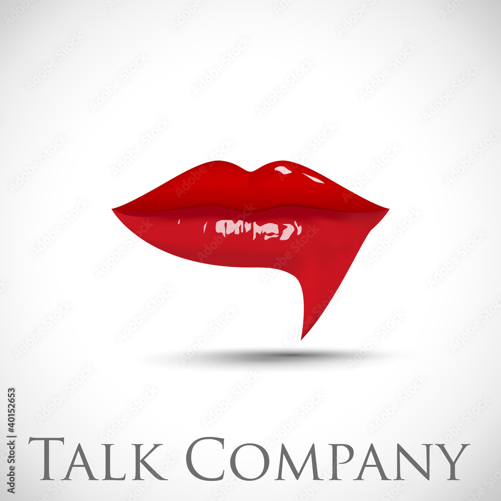 Logo talking, red lips # Vector Stock Vector | Adobe Stock