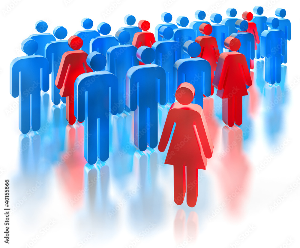 Frauenquote Stock-Illustration | Adobe Stock